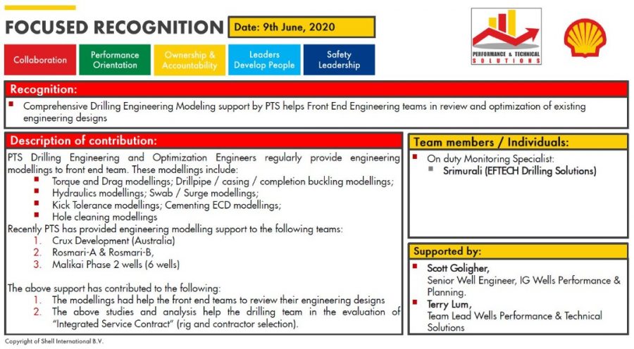 Integrated Real Time Operation Center and Well - EFTECH