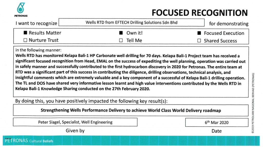 Integrated Real Time Operation Center and Well - EFTECH